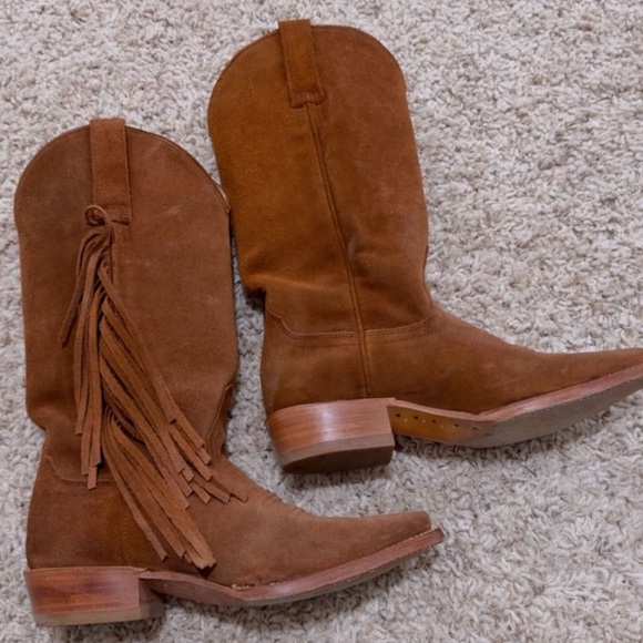 Stetson | Shoes | Stetson Brown Fringe Heeled Boots | Poshmark